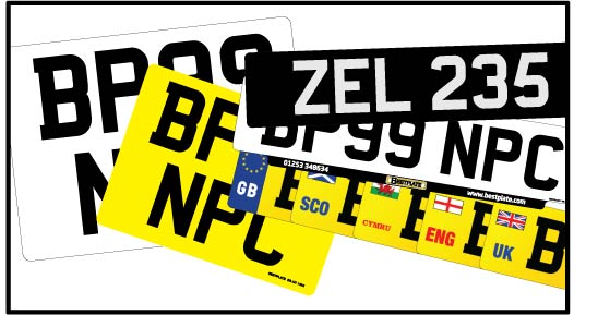 Number Plate Sizes & Styles - Bestplate