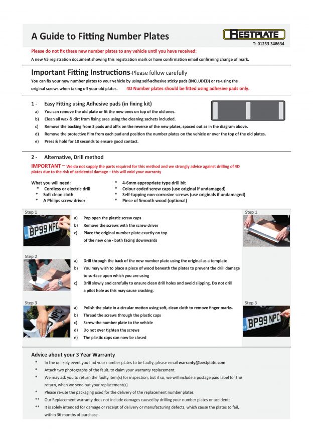 A Guide to Fitting Number Plates - Bestplate