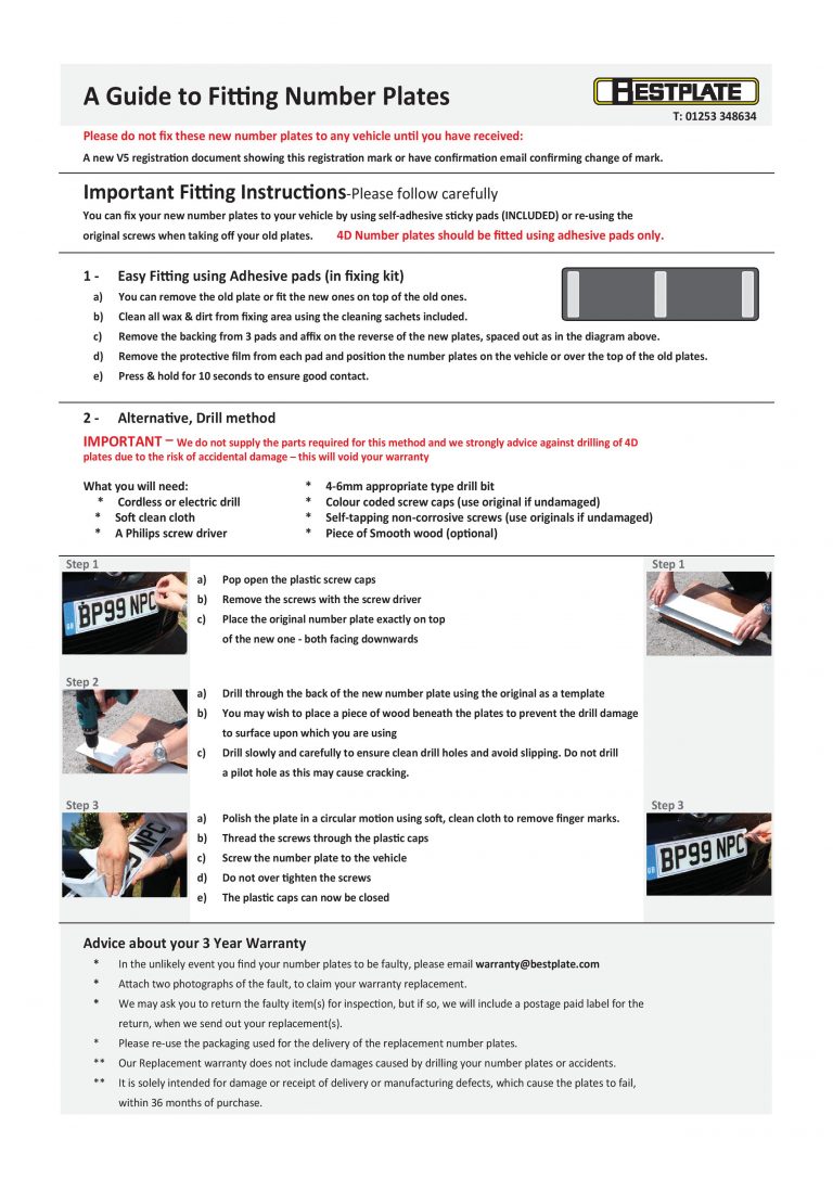 A Guide to Fitting Number Plates - Bestplate